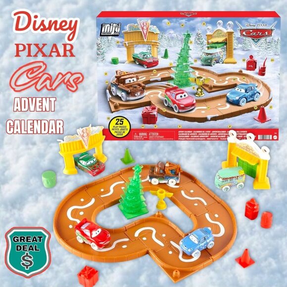 Pixar | Toys | Disney Pixar Cars Christmas Holiday Mini Racers Advent ...